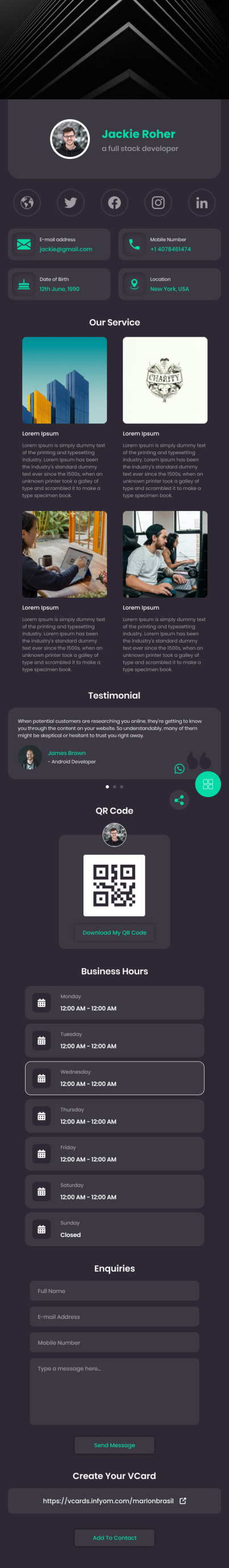 vCard Templates | EVCARD.SHOP